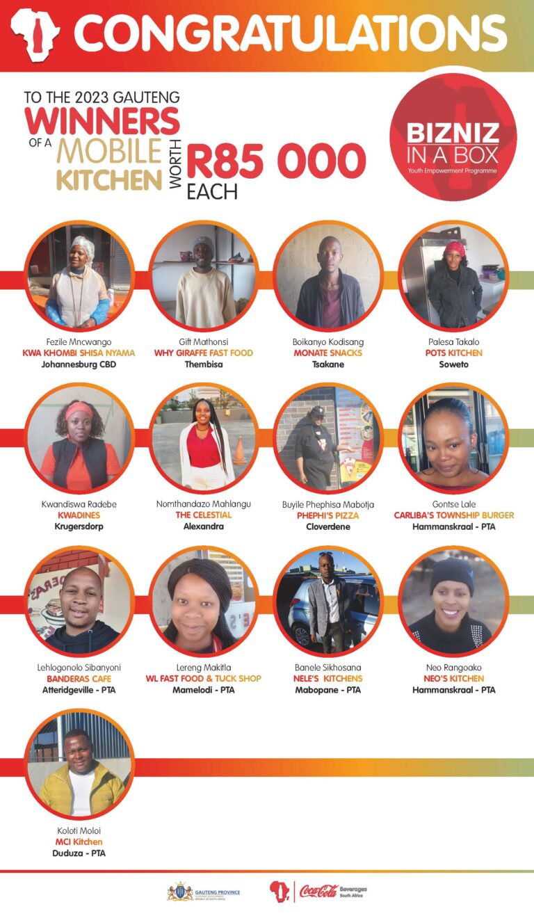 CCBSA Announces 14 Bizniz In A Box Mobile Kitchen Winners - Business ...